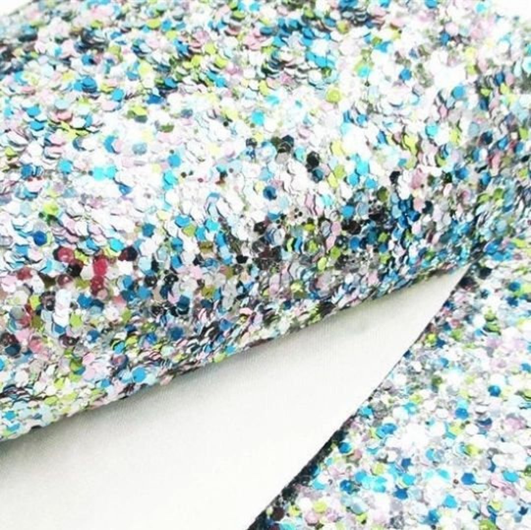 Mermaid Jewels Large Chunky Sequin Glitter Sheet, Vinyl Fabric Sheet ...