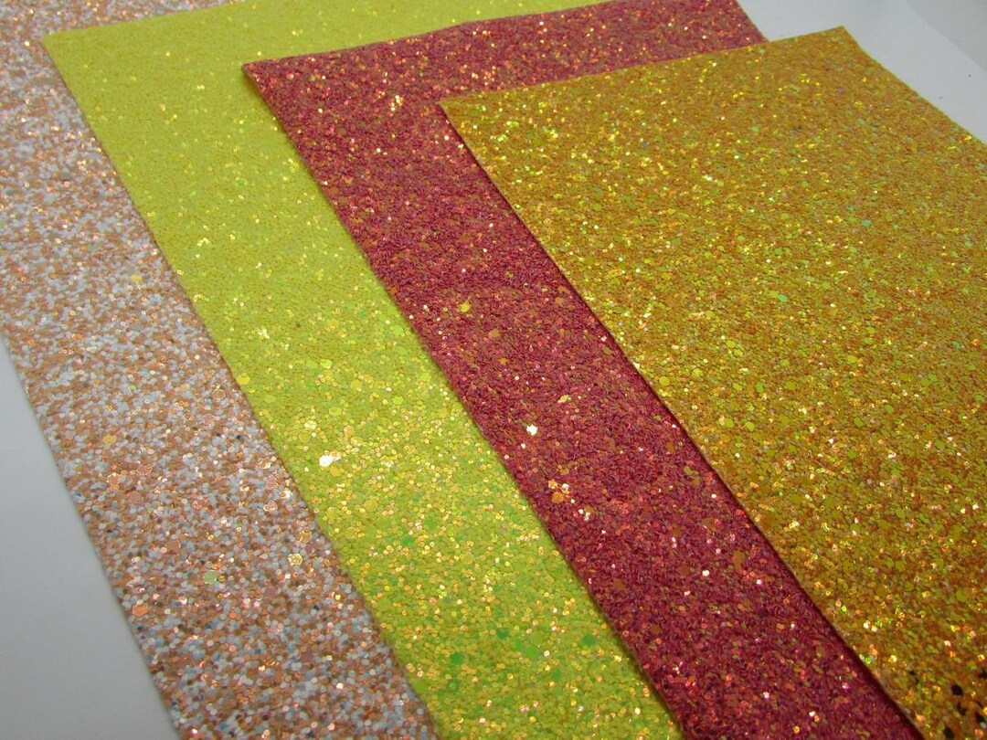 Summer Glimmer Collection: Chunky Glitter Faux Leather Sheets, Vinyl ...