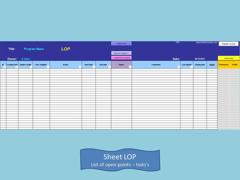 LOP Aktionsliste ffnen Excel Vorlage Etsy de LOP Aktionsliste ffnen Excel Vorlage Etsy de