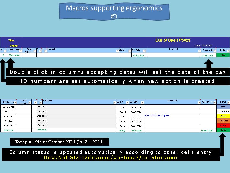 LOP Open Actions List Excel Template V2025 - Etsy