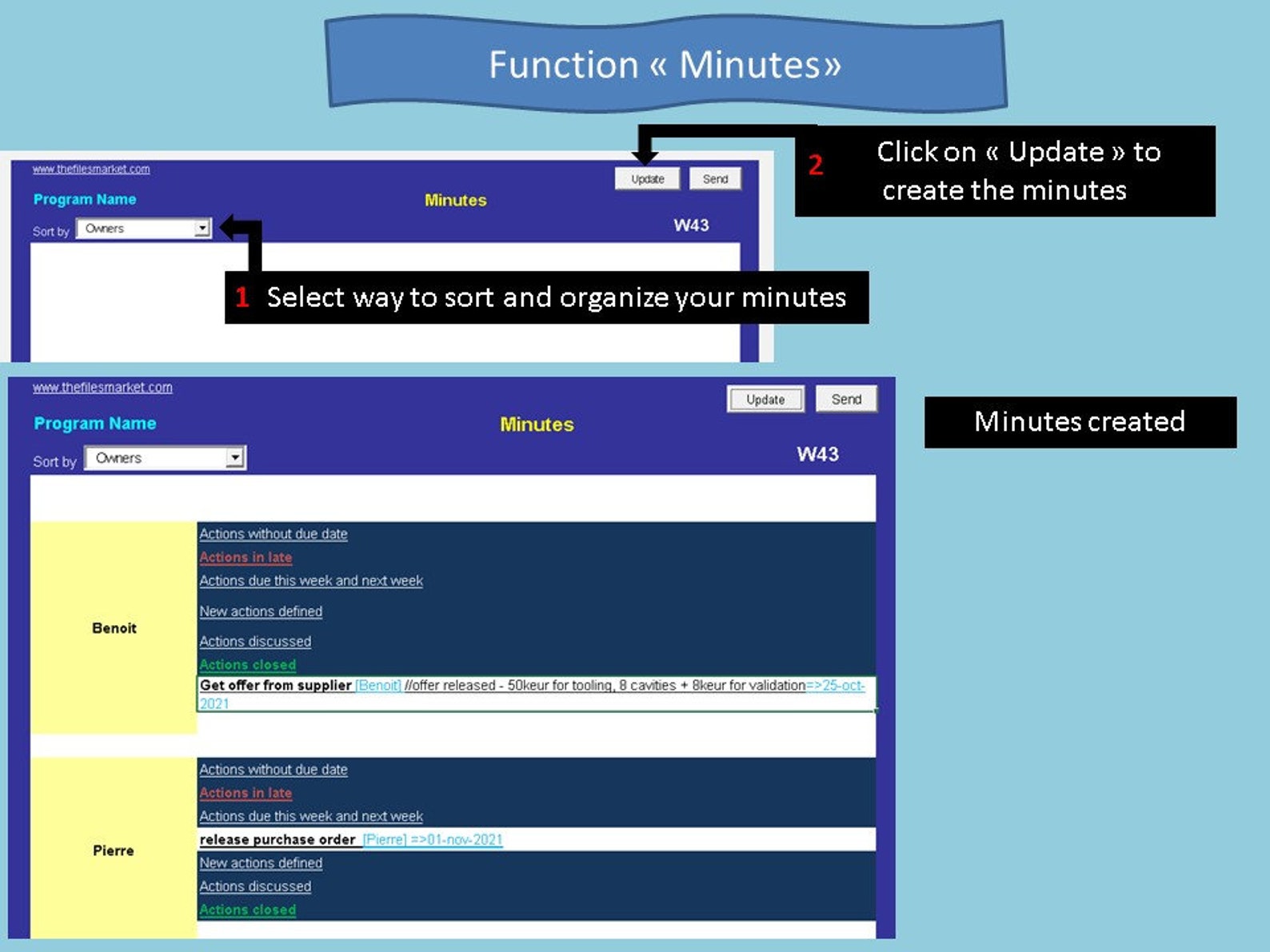 LOP - Open Actions List - Excel Template - Etsy