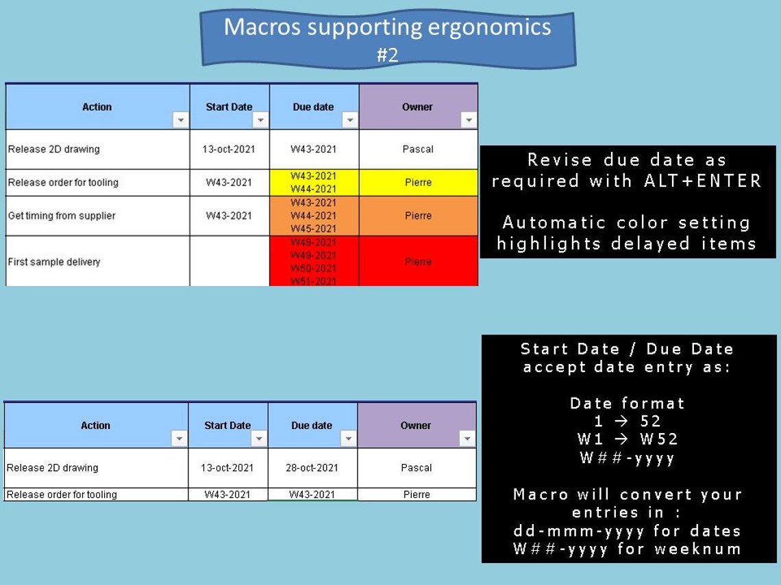 LOP - Open Actions List - Excel Template - Etsy
