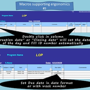LOP List of open points Excel template | Etsy