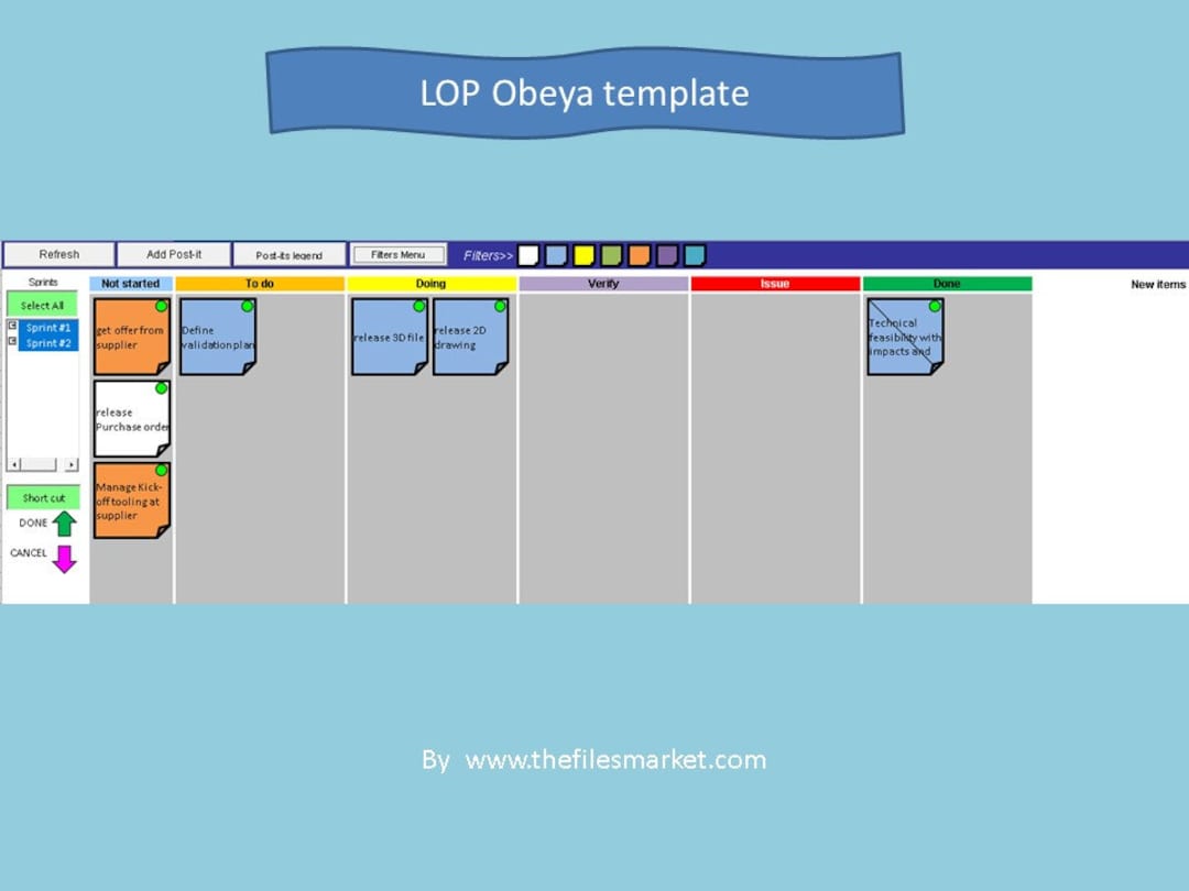 Obeya Excel Template Project Management - Etsy