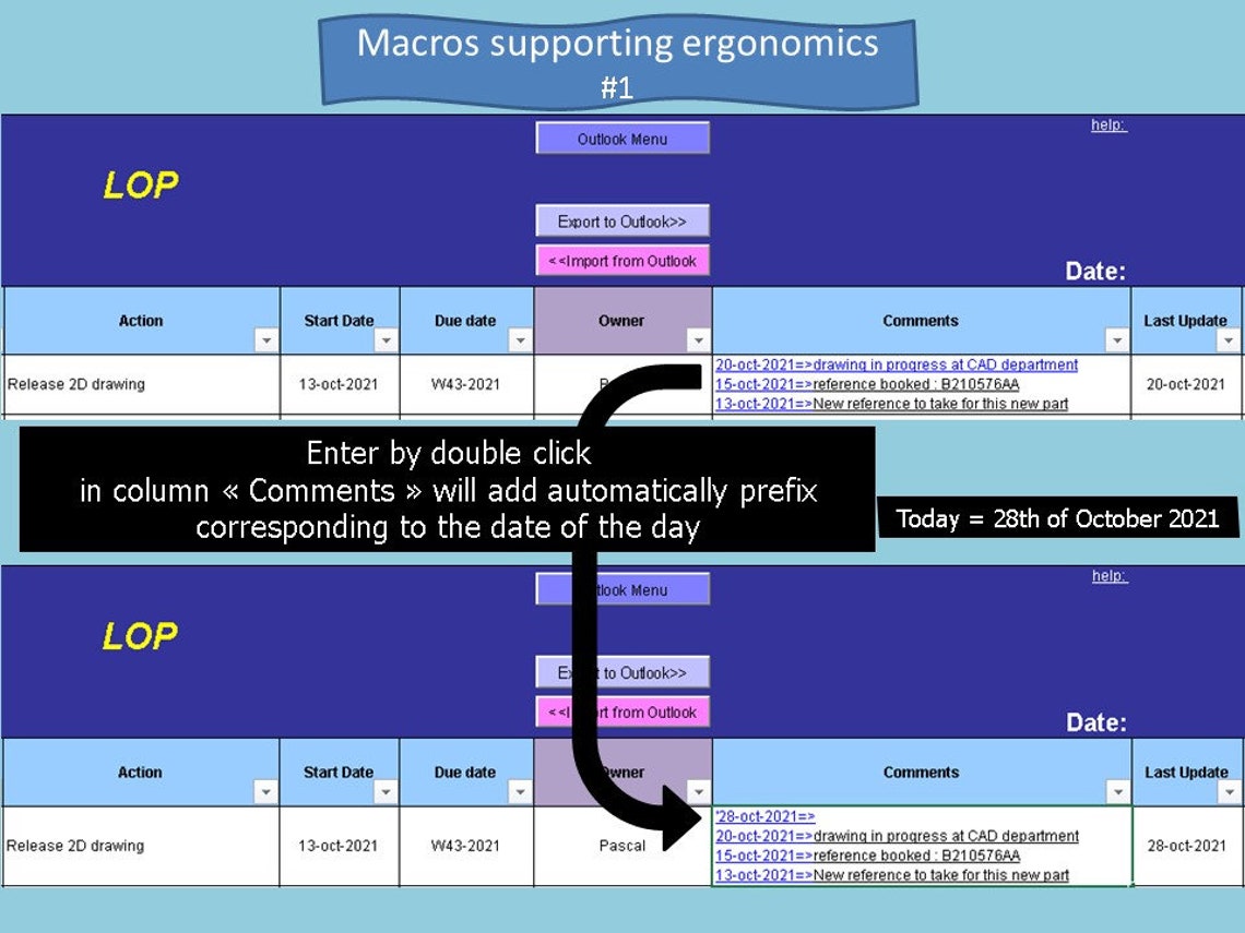 LOP - Open Actions List - Excel Template - Etsy
