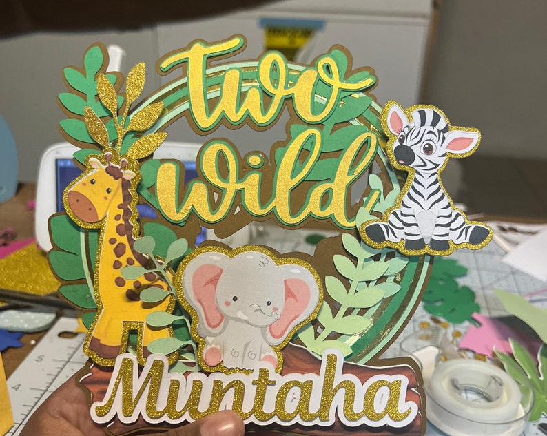 Two Wild Cake Topper / Wild Two Cake Topper / Birthday Cake Topper ...