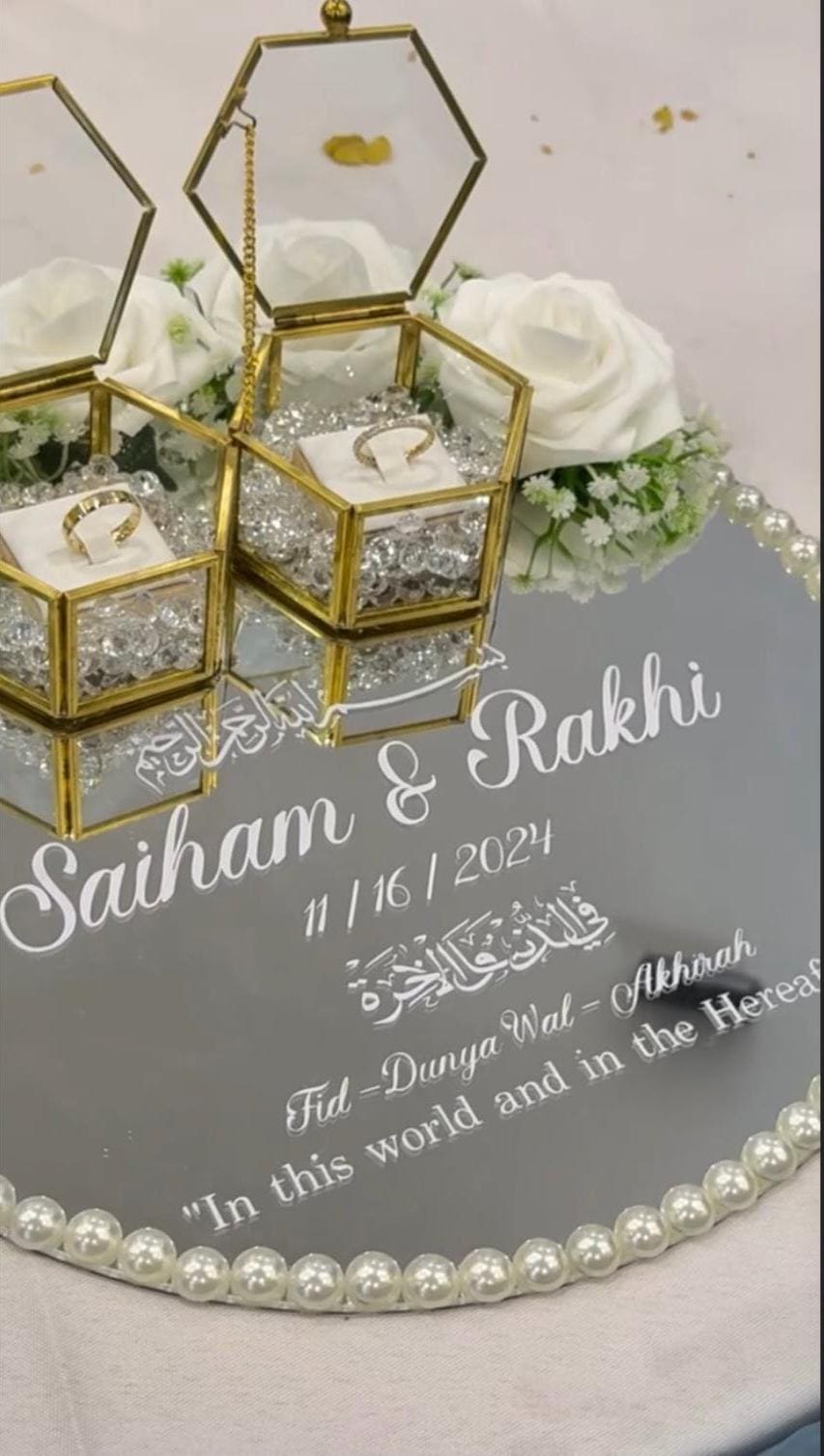 Mirror Ring Tray/ Wedding Ring Tray/engagement Ring Tray / Ring Holders ...