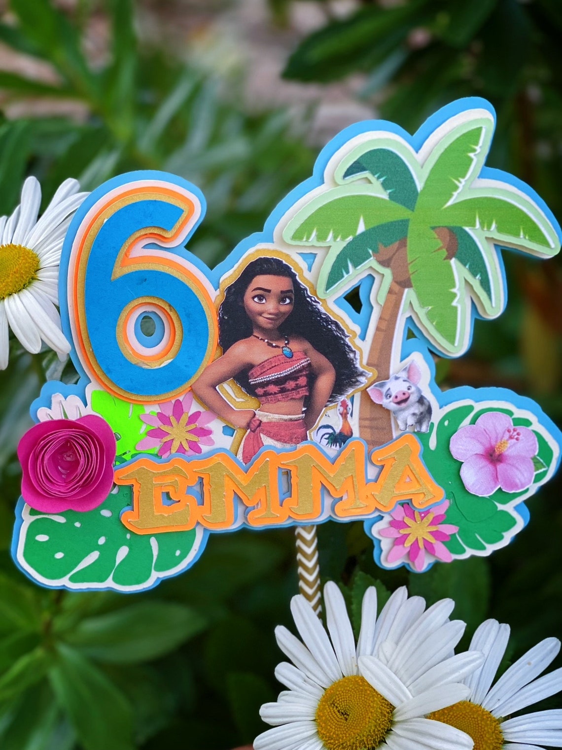 Moana Character Inspired Cake Topper , Tropical, Adventurous Cake ...
