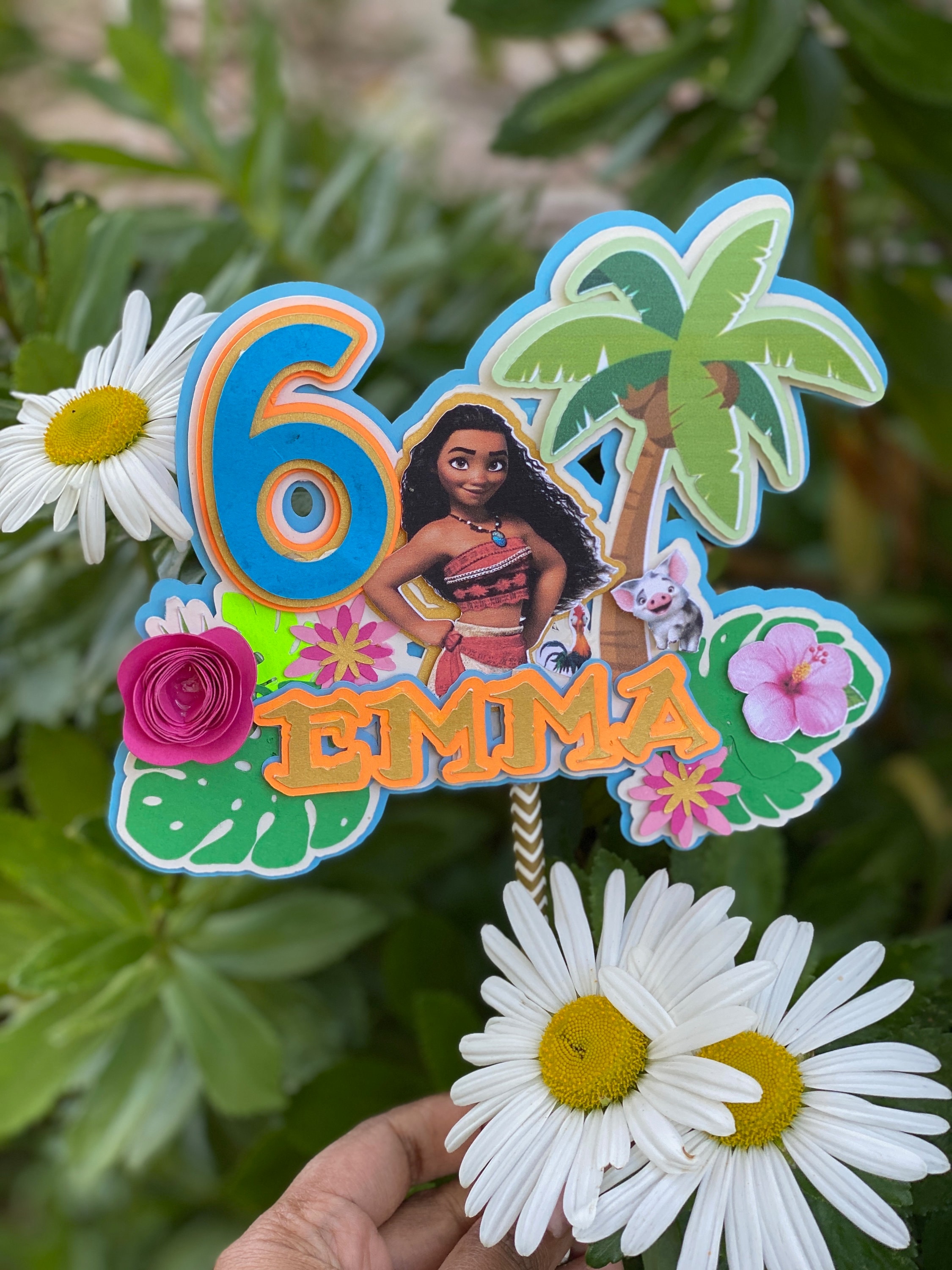 Moana Character Inspired Cake Topper , Tropical, Adventurous Cake ...