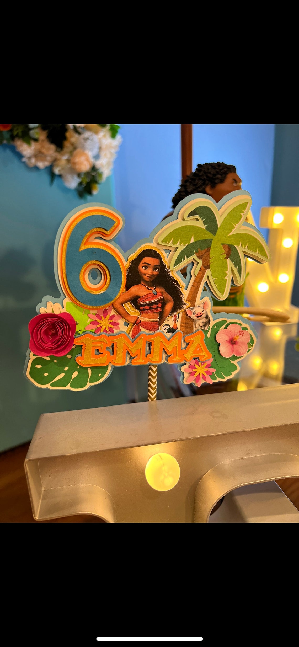 Moana Character Inspired Cake Topper , Tropical, Adventurous Cake ...