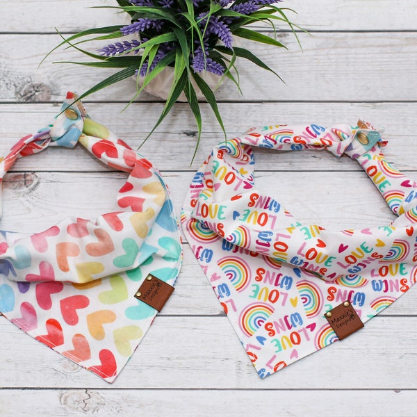 Rainbow Dog Bandana Pride - Etsy