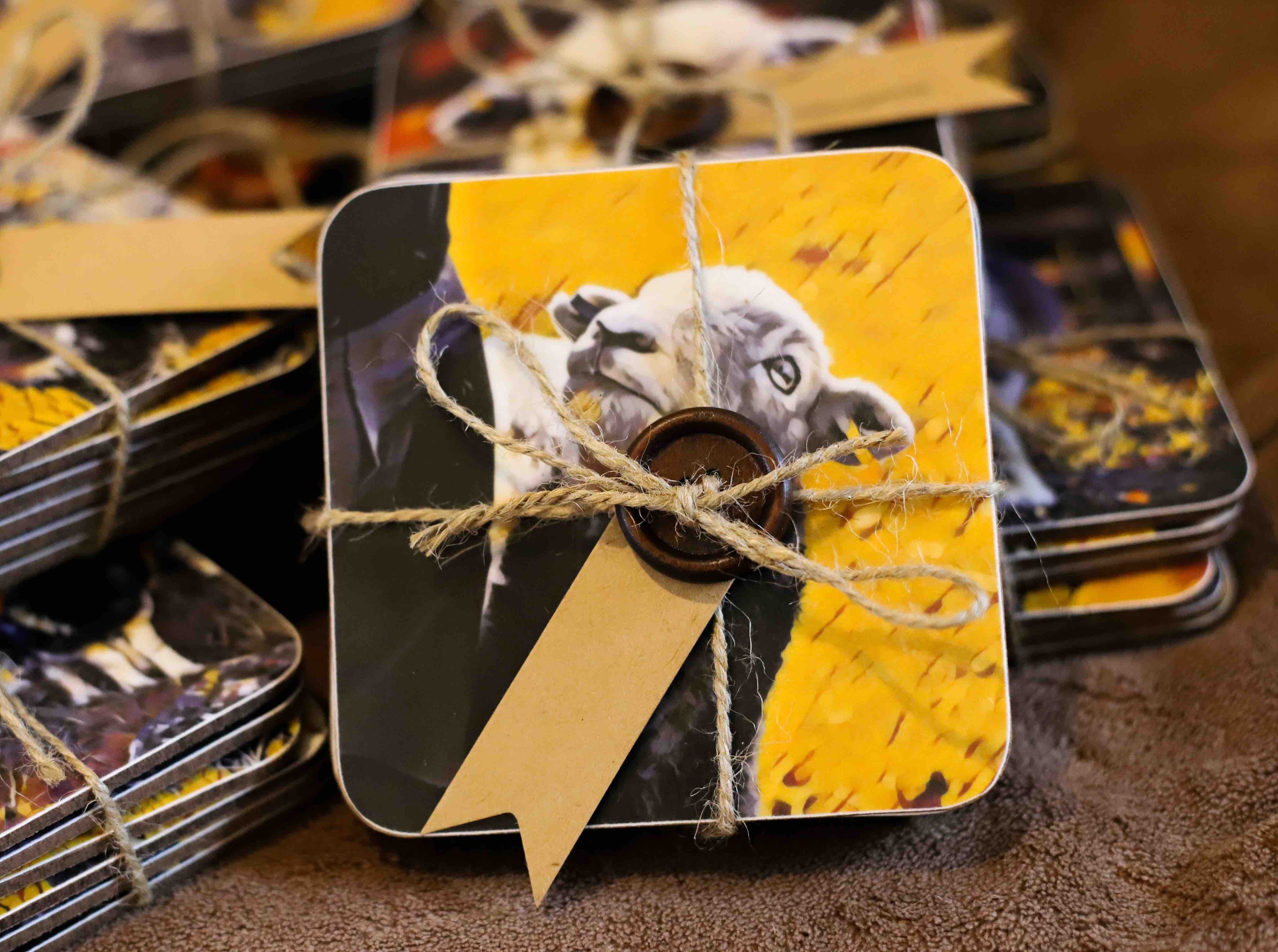 Herdwick Sheep Coasters Set of 6 Gift Set also Available in - Etsy