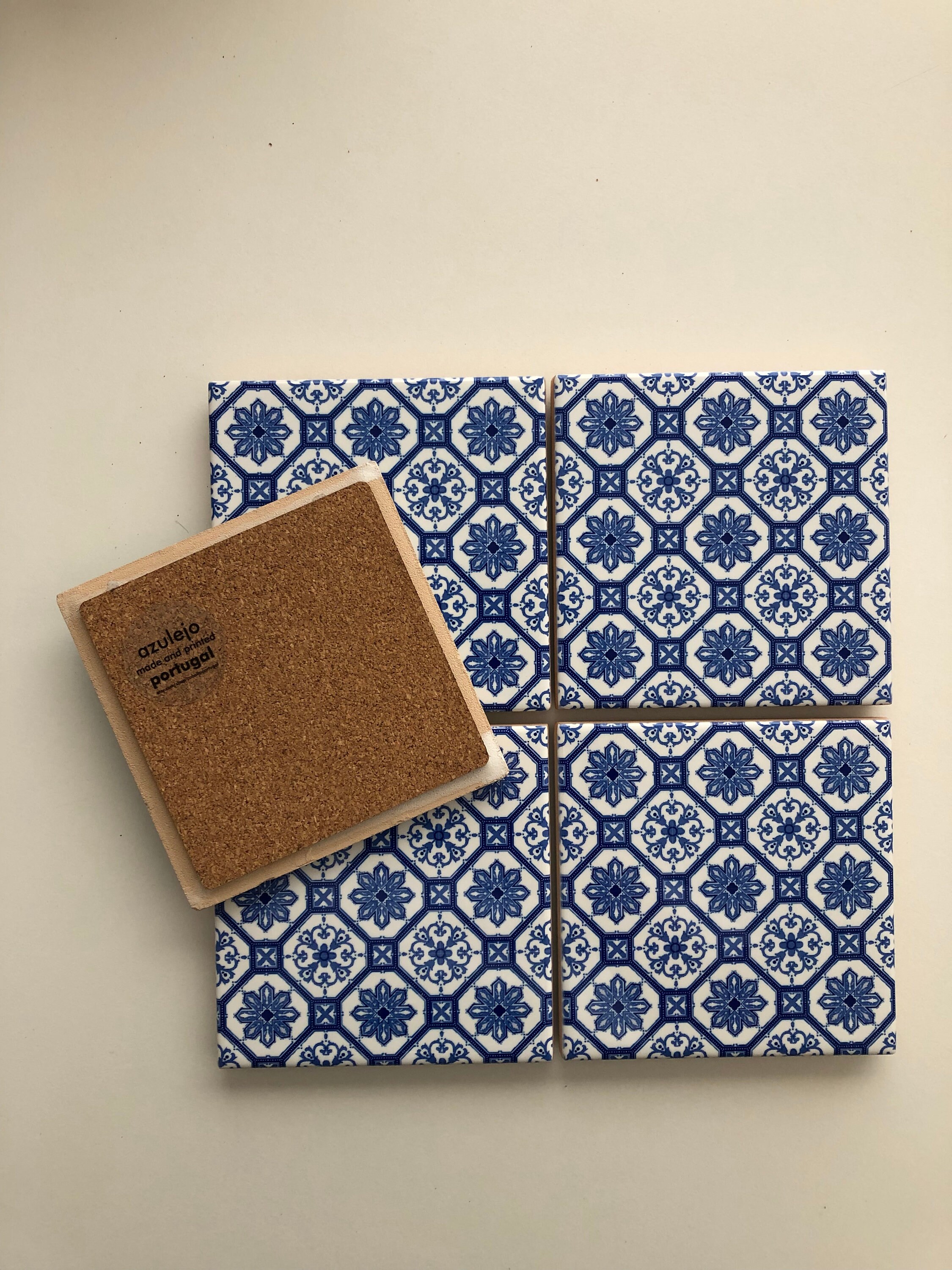 Portuguese Tiles Gift Box, Set of 4 Coasters Tile - Etsy