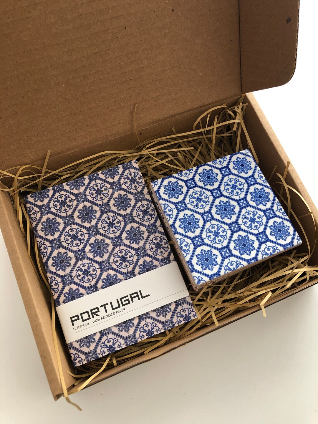 Portuguese Tile Gift Box, Coaster Set, Notebook, Corporate Gift - Etsy