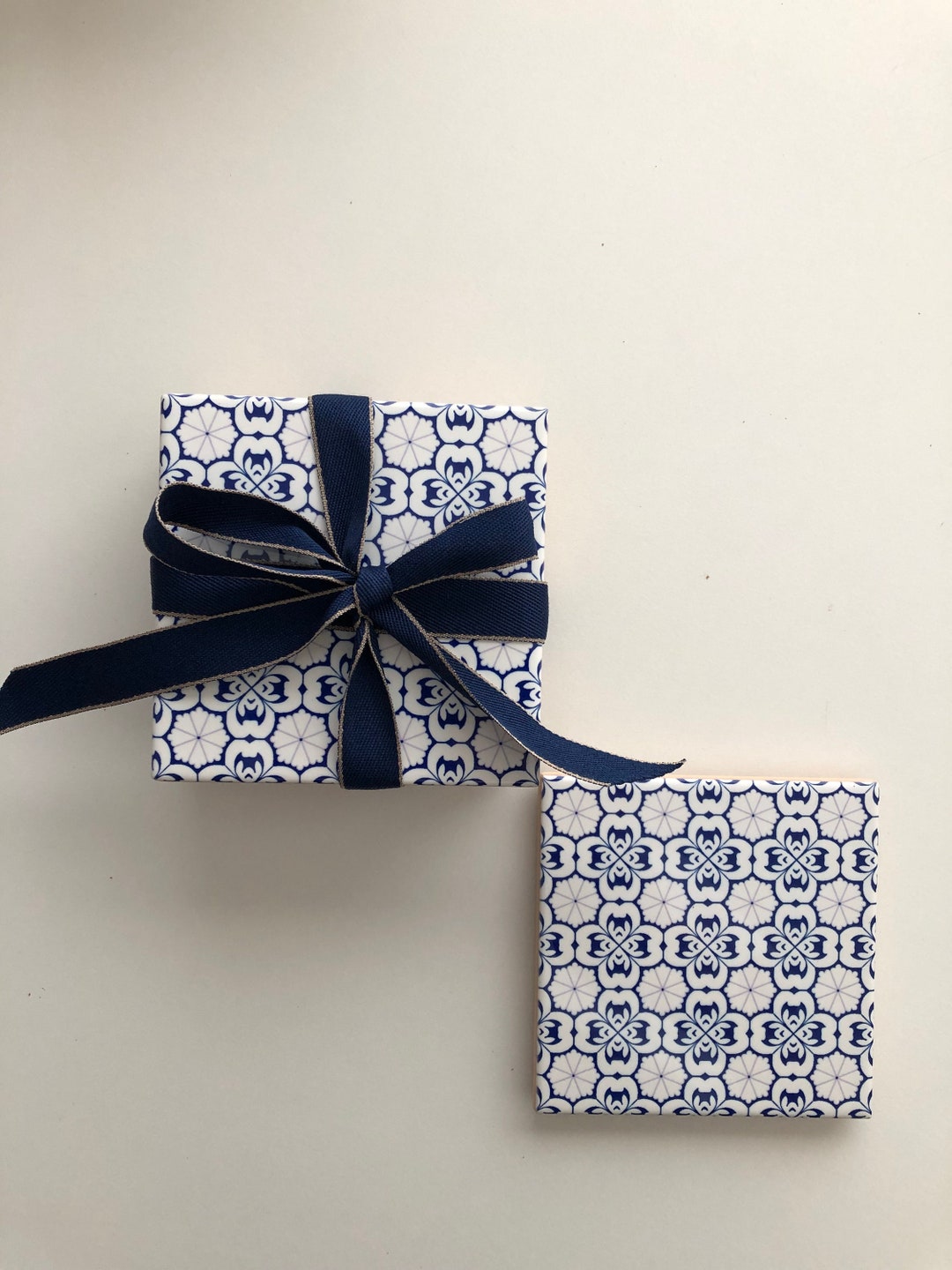Azulejos Portugal, Tile, Coasters Set, Inspired in the Portuguese Blue ...