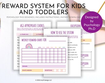 Unicorn Rainbow Printable Reward Chart for Kids Digital - Etsy