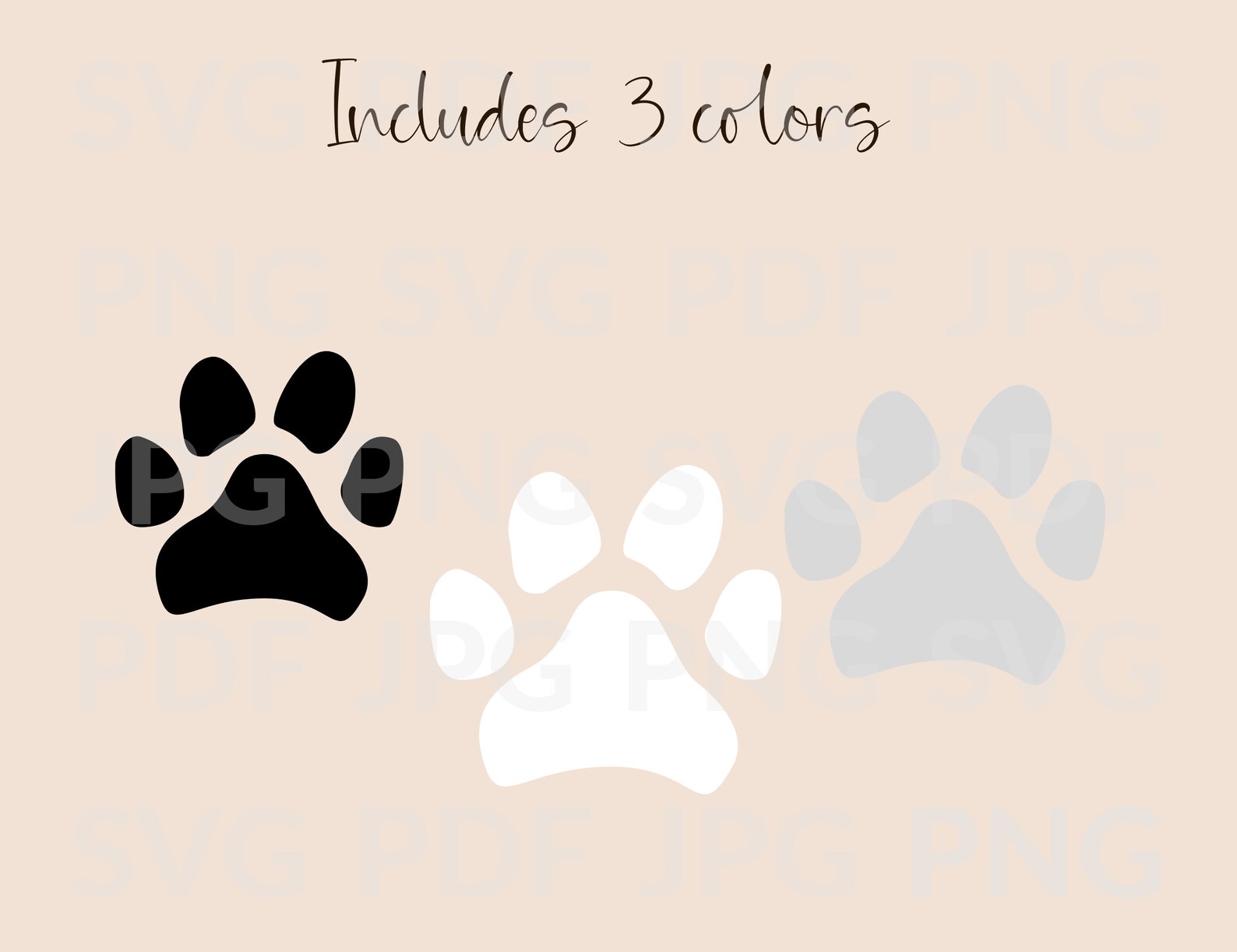 Paw Print SVG Paw Print PNG Sharp Lines Editable and - Etsy