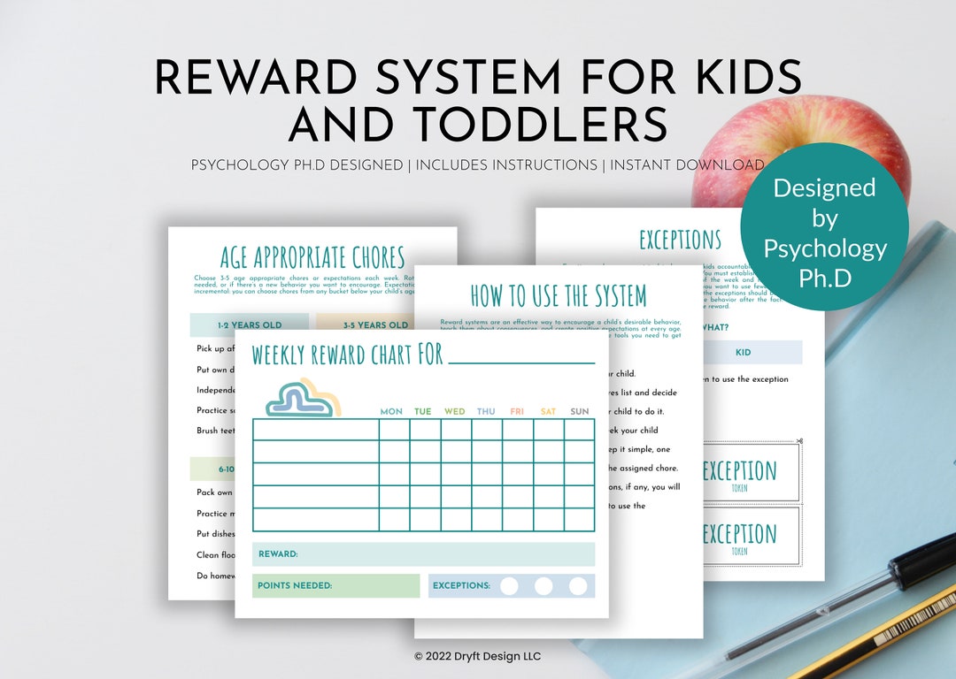 Printable Reward System Includes Reward Chart Blue - Etsy