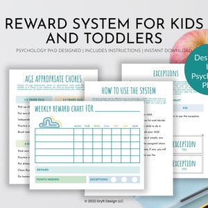 Printable Reward System Includes Reward Chart Blue - Etsy