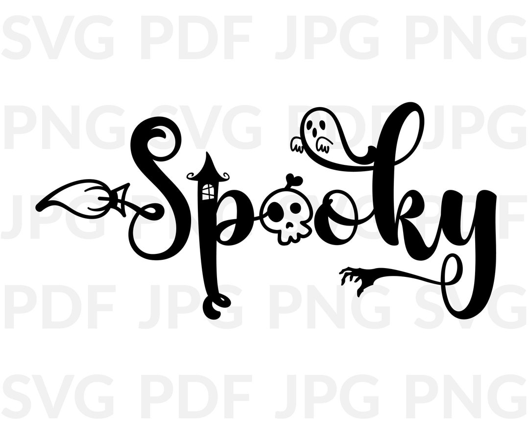 Buy Spooky SVG Halloween Font Instant Download Spookysvg Png JPG Pdf ...
