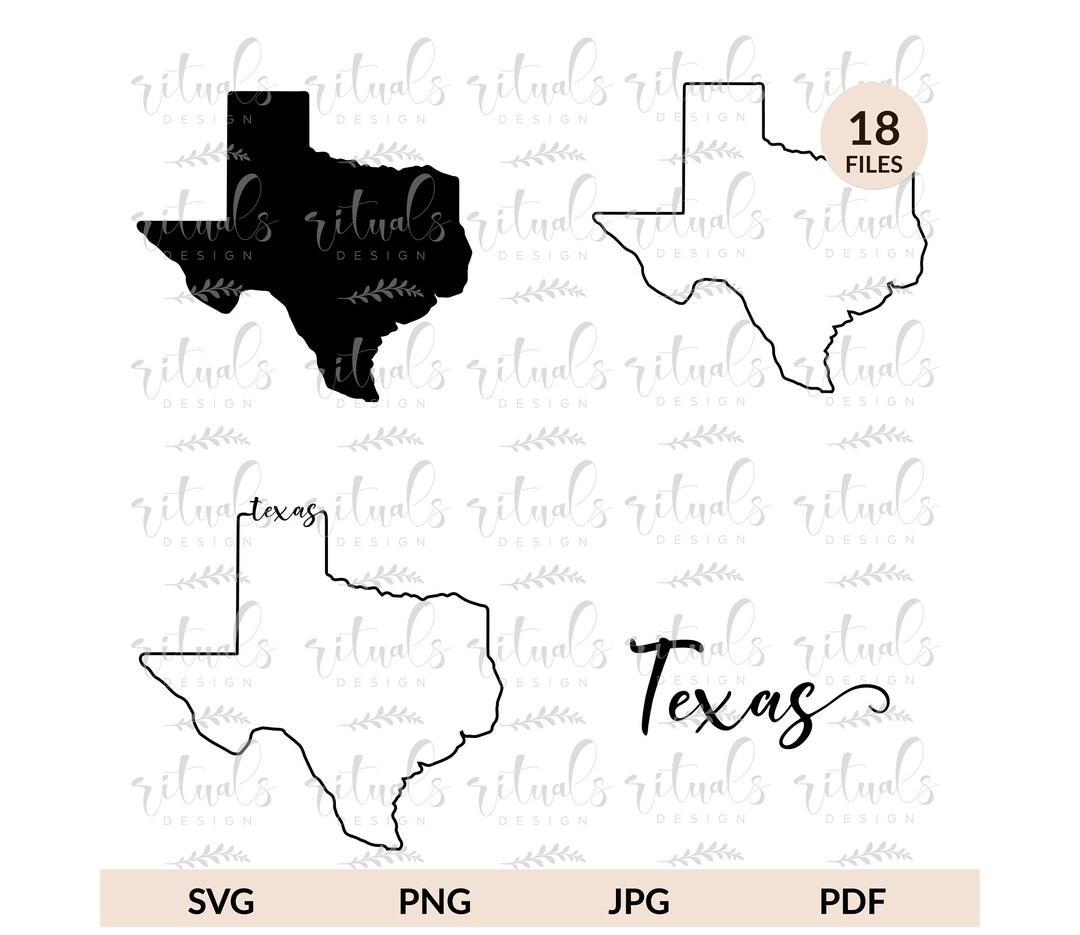 Texas SVG Editable Texas Outline, State SVG Sharp Lines, Editable ...