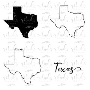 Texas SVG Editable Texas Outline, State SVG Sharp Lines, Editable ...
