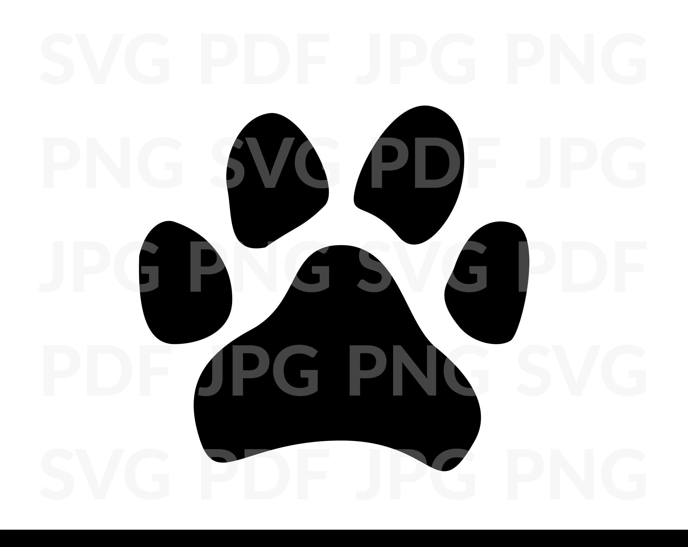 Paw Print SVG Paw Print PNG Sharp Lines Editable and - Etsy