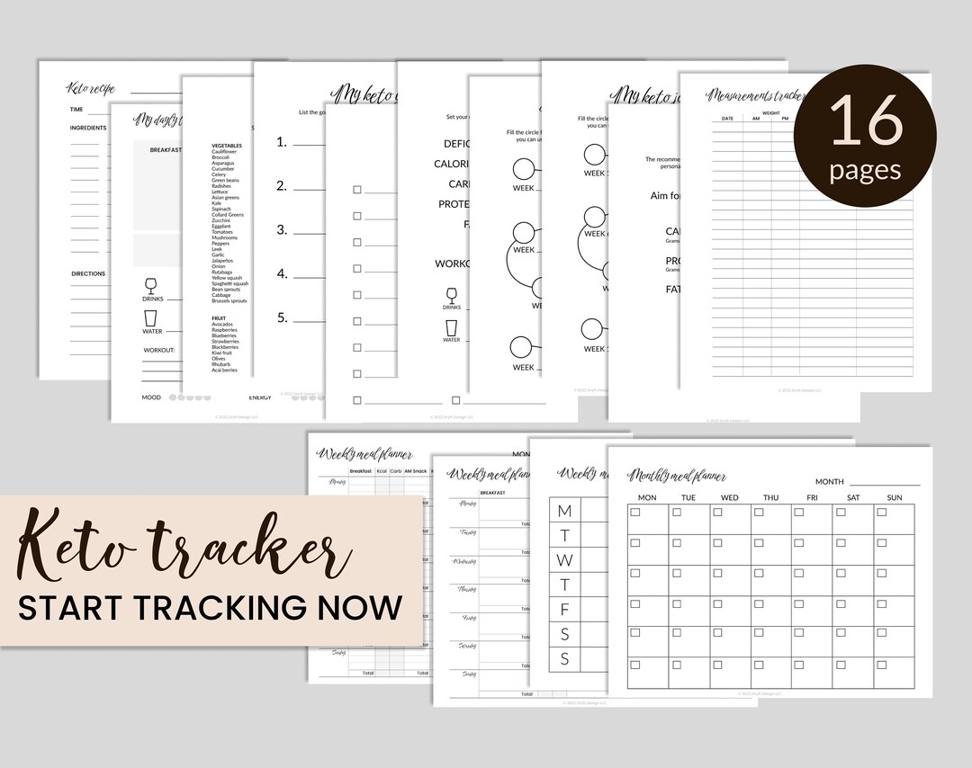 Keto Journal With 12-week Weight Loss Tracker | Intuitive Design and ...