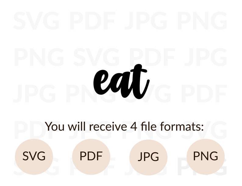 Eat SVG File for Cricut Eat Wall Sign Kitchen Wall Sign - Etsy
