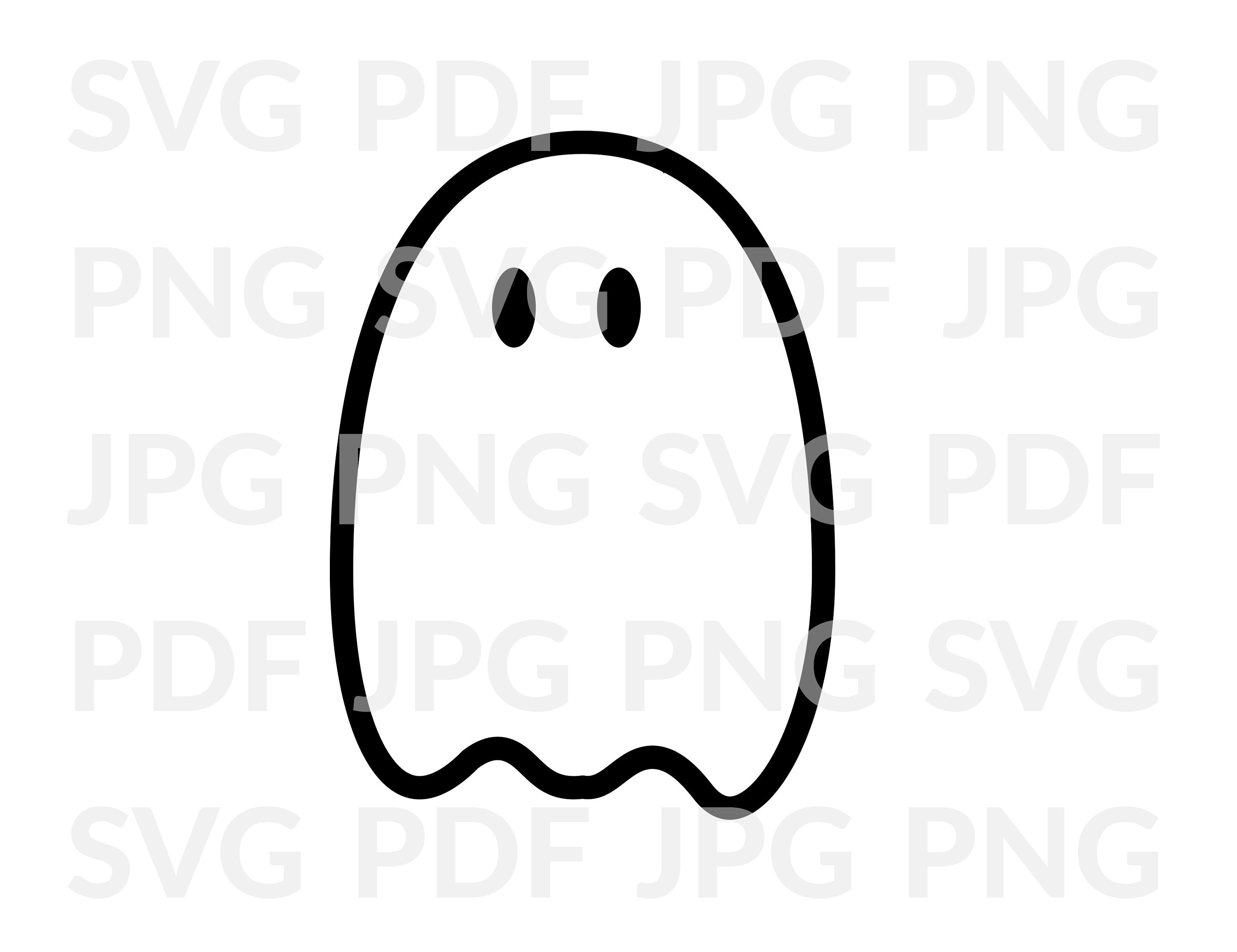 Cute Ghost SVG Cute Ghost Image Transparent Background - Etsy