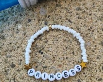 Princess Beaded Bracelet. Glass Beads,y2k Beads, Fairy,stars,hearts ...