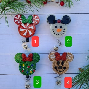 Christmas Mouse Badge Reels - Etsy