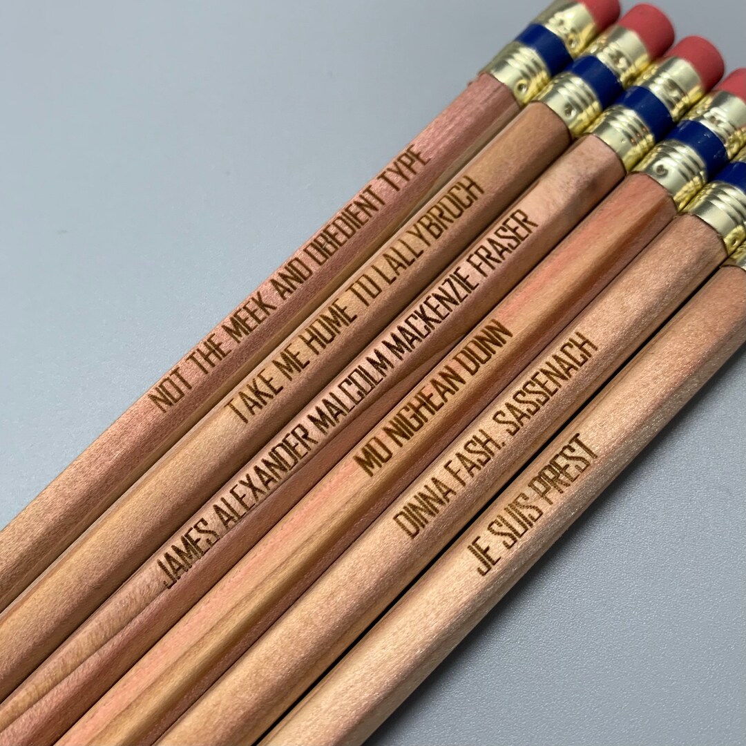 Outlander Engraved Quote Pencils - Etsy