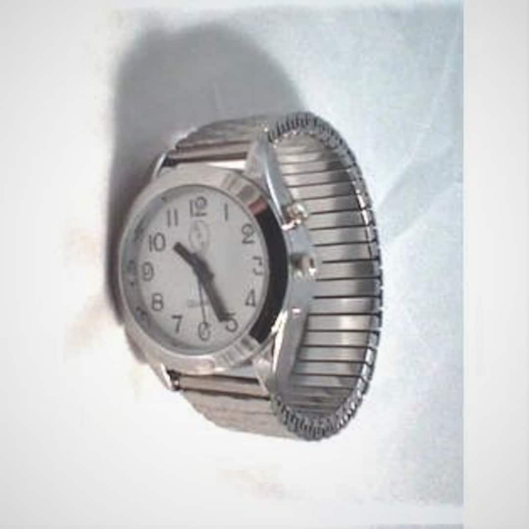 Lady's Talking Alarm Watch Silver Tone Time Month Day Date Low Vision ...