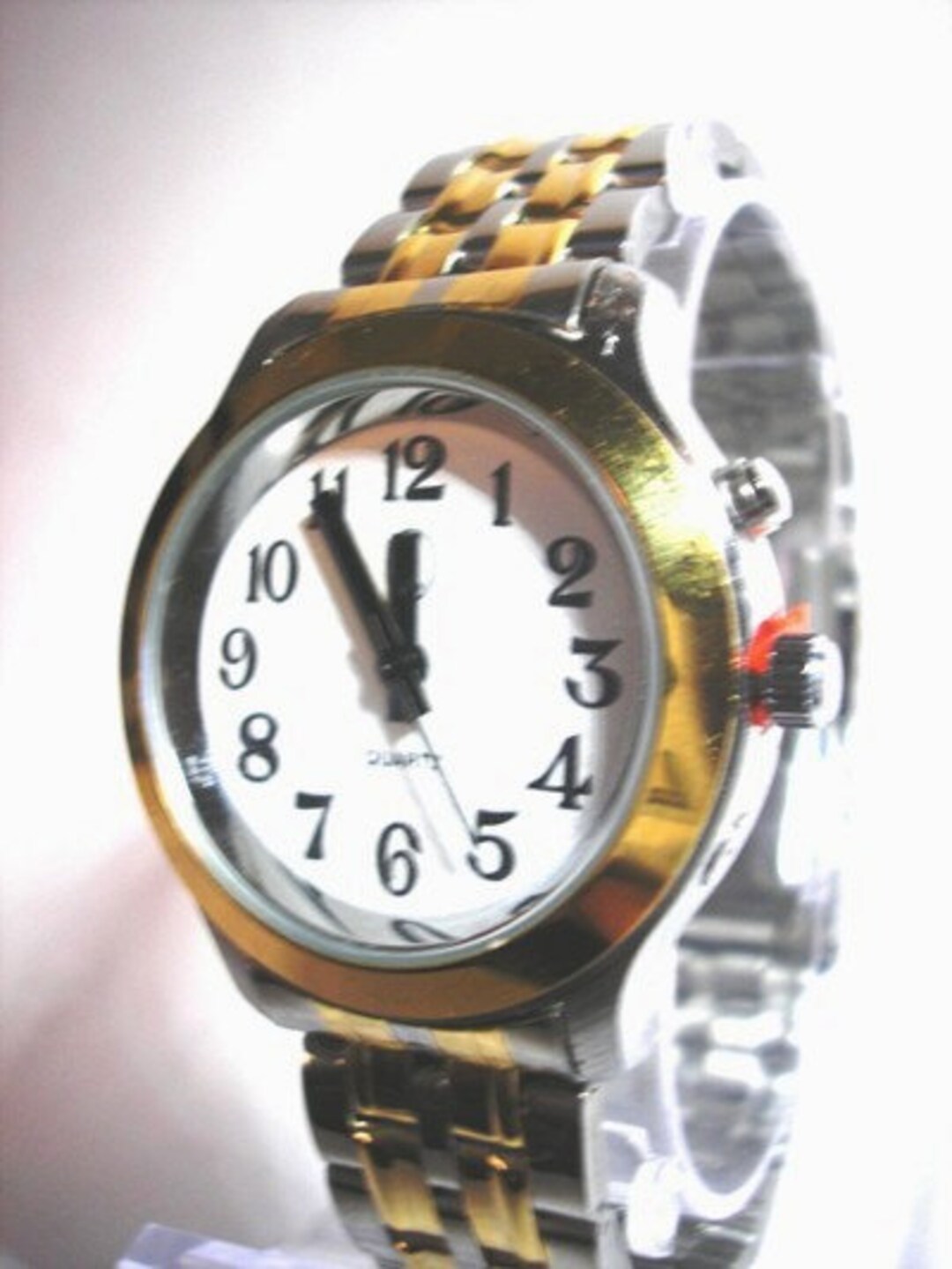 Men's Deluxe Talking Wristwatch Two Tone With Bracelet Band for the ...