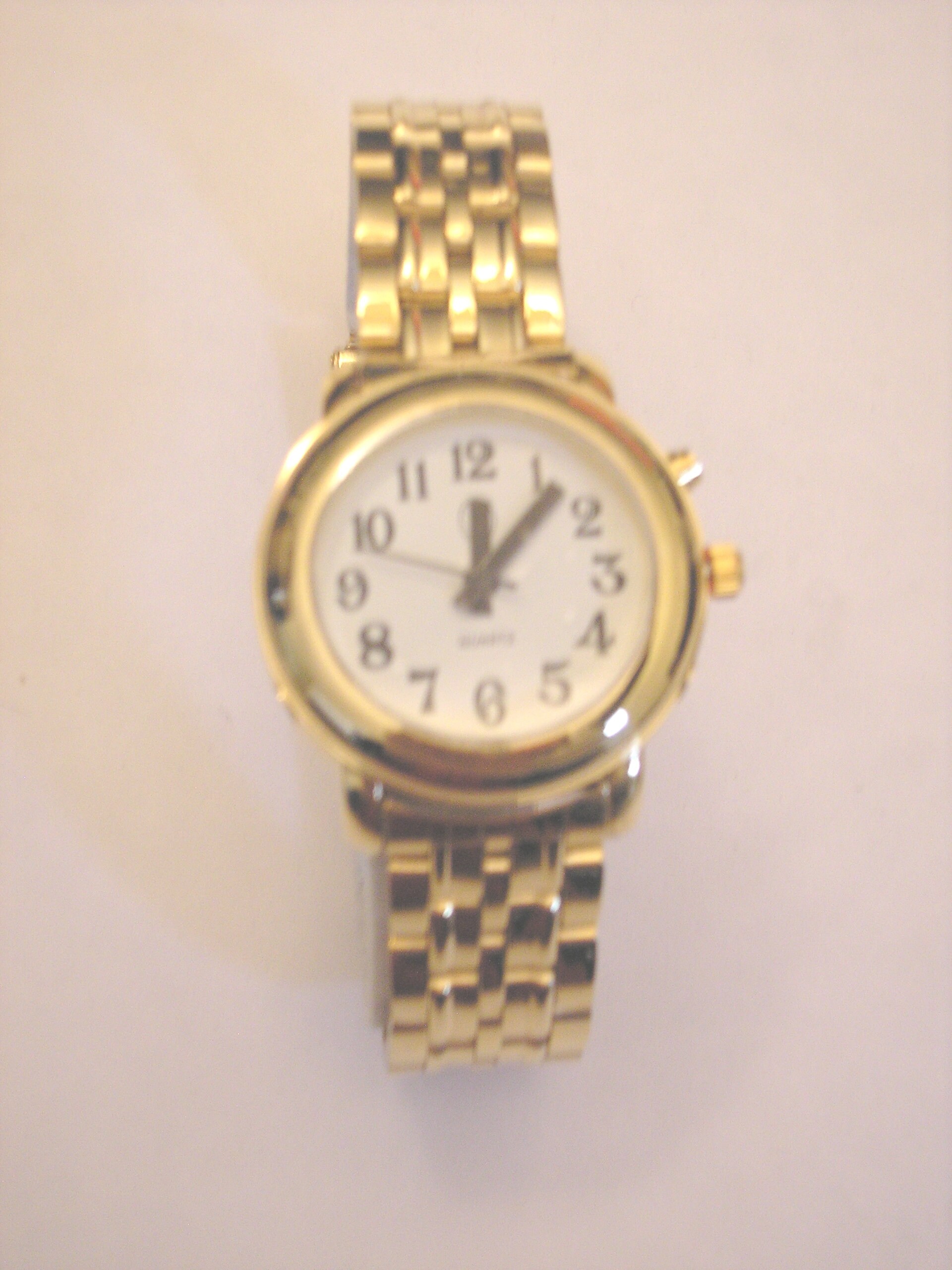 Ladies Deluxe Talking Wrist Watch Gold Tone With Bracelet Band for Low ...