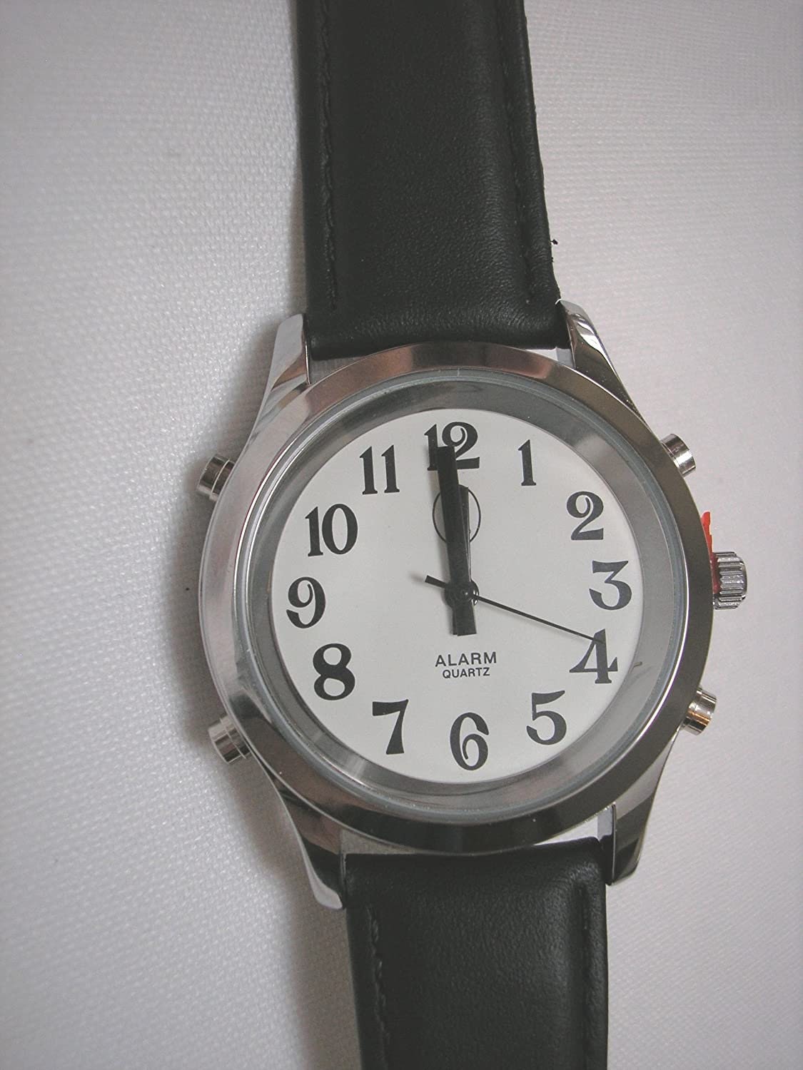 Men's Talking Watch Silver Tone White Face 4 Button. (time & Alarm) - Etsy