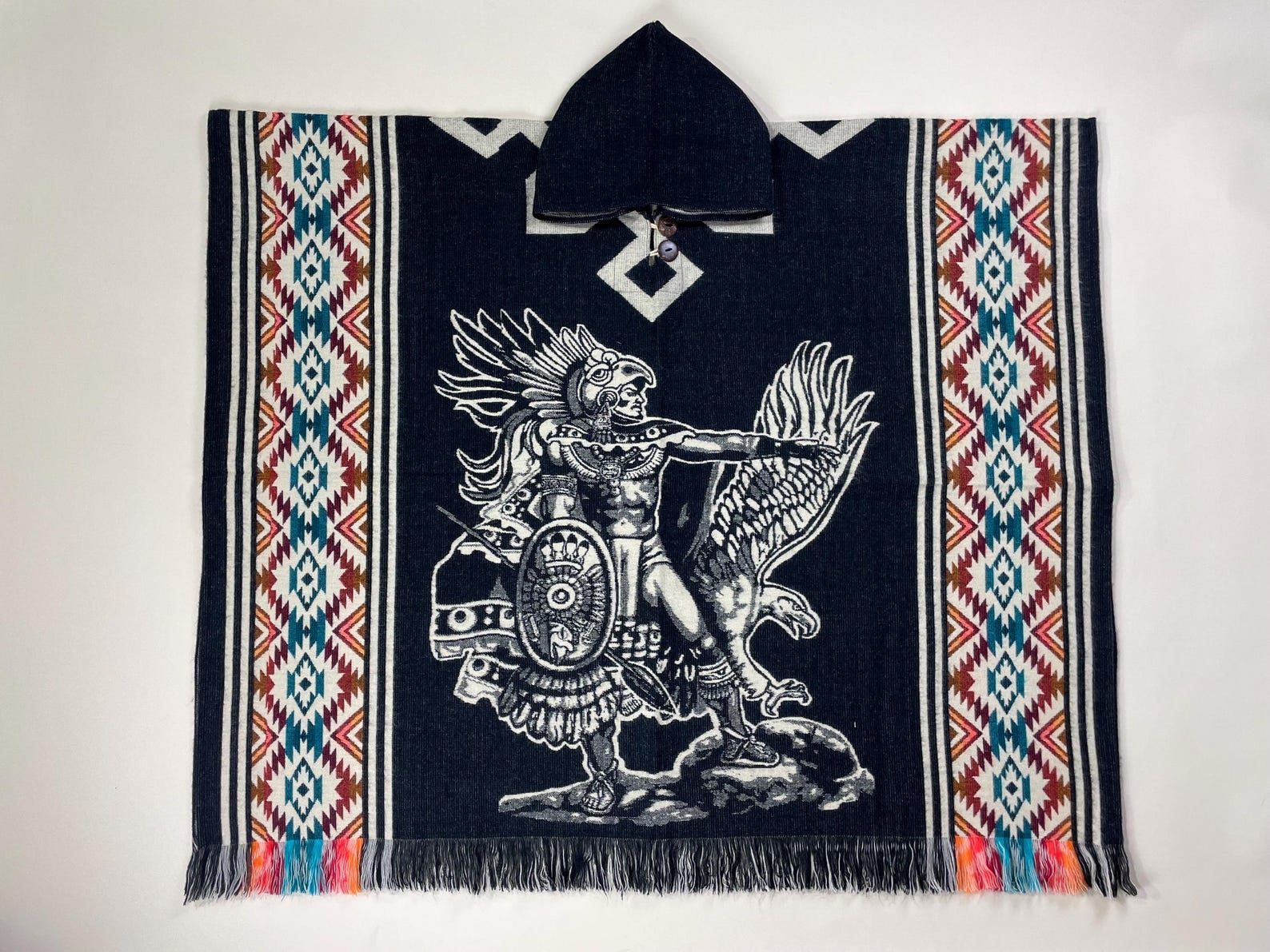 Poncho "guerrero Azteca" - Etsy