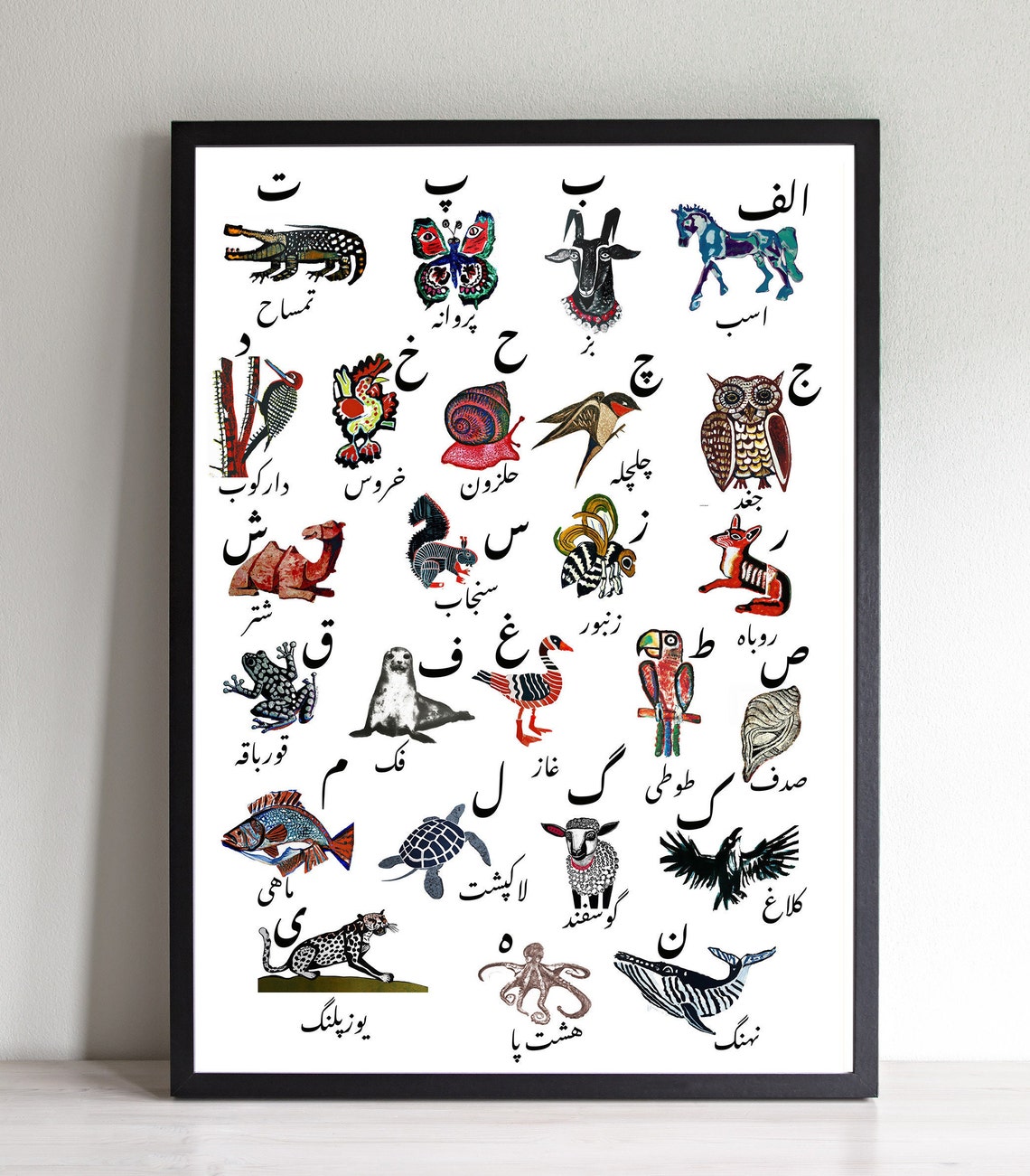 Persian/farsi Alphabet Poster for Children - Etsy