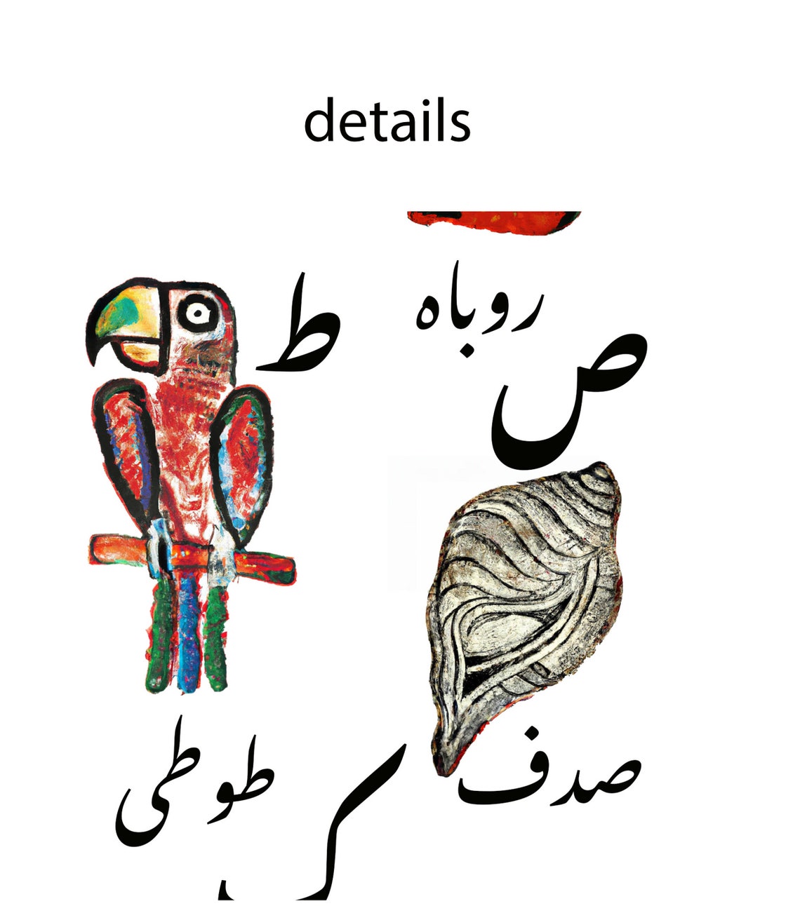 Persian/farsi Alphabet Poster for Children, Persian/farsi Art Poster ...