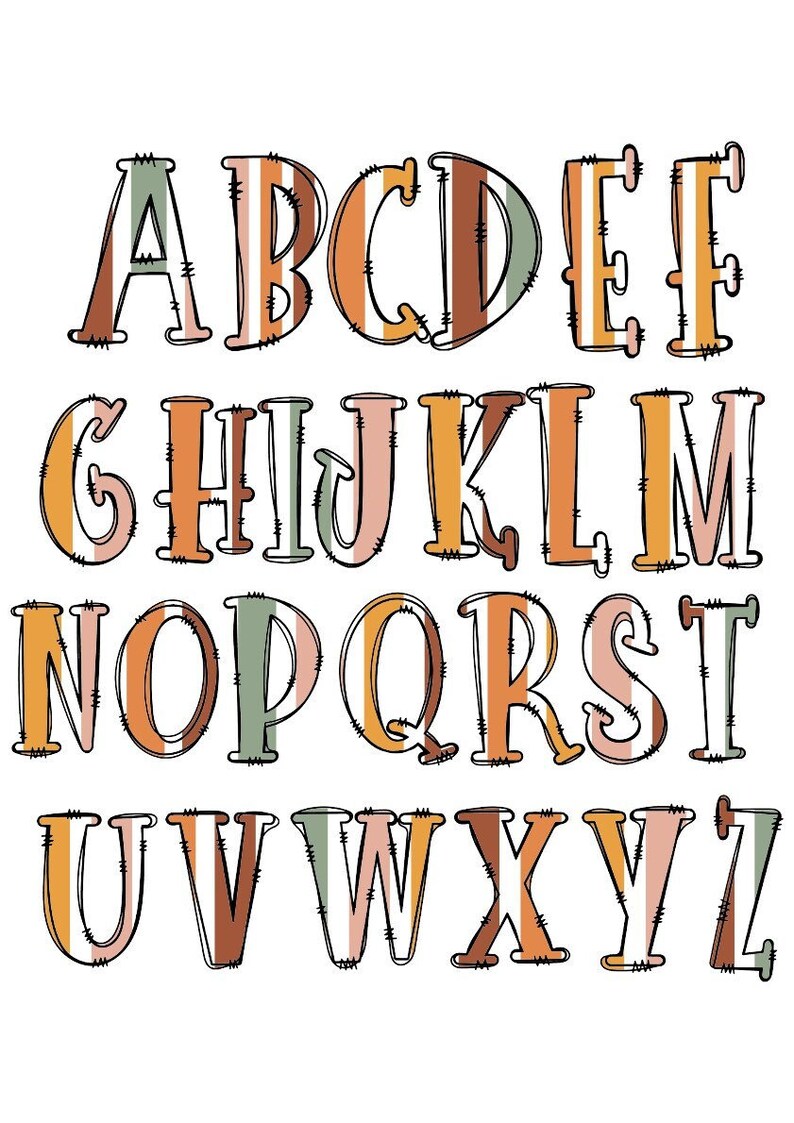 BOHO Stripe Alpha - Etsy