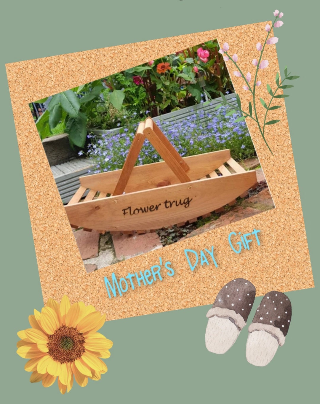 Wooden Flower Trug | Etsy