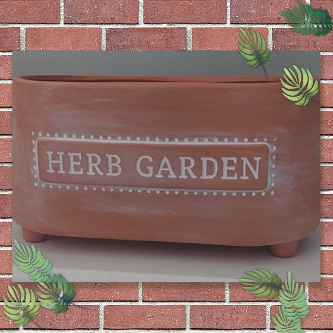 Herb Garden Terracotta Trough Planter - Etsy