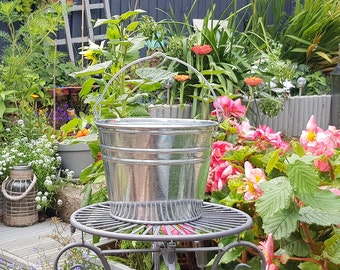 Royal Botanic Garden Zinc Bucket With Handles Planter Vase Flower Pot ...