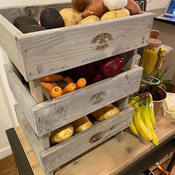 Vegetable Wooden Kitchen Containers
