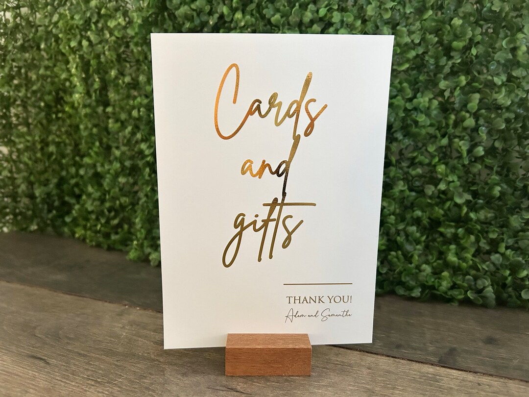 EVA Cards and Gifts Sign for Wedding / Personalised With Names and ...
