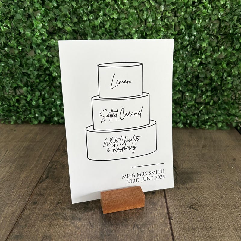 Wedding Cake Sign - Etsy