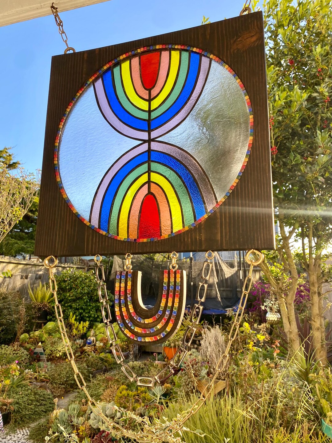 Stained Glass Window, Stained Glass, Rainbow Art, Double Rainbow, Glass ...