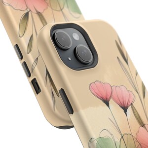 Floral Magnetic Phone Case, Flower Design, Cute Phone Protector ...