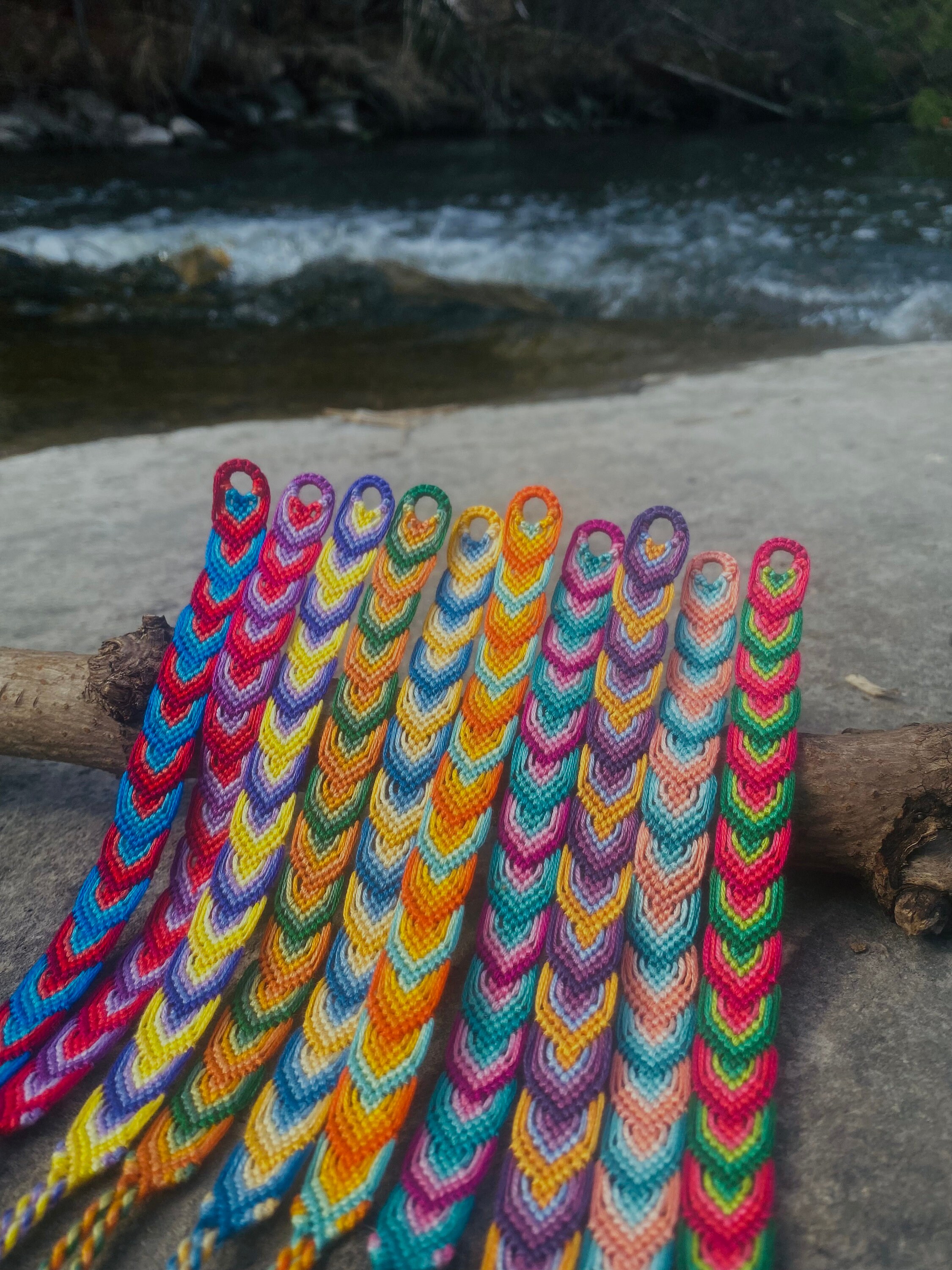 Leaf Embroidery Floss Friendship Bracelet With Adjustable Ties - Etsy ...